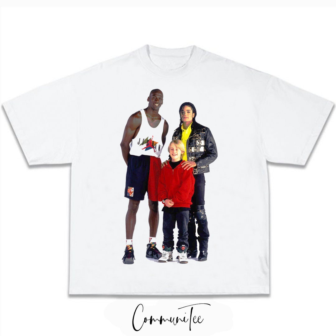 MJ X MJ X MC Rap Basketball Tee Big Face Head Vintage Style Graphic Hip ...
