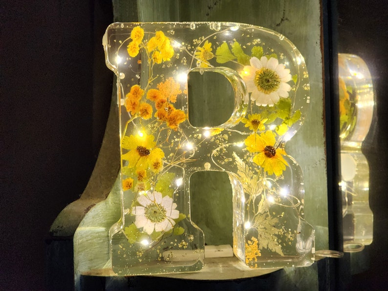 Custom LED Lighted Resin Letter Home Decor - Etsy