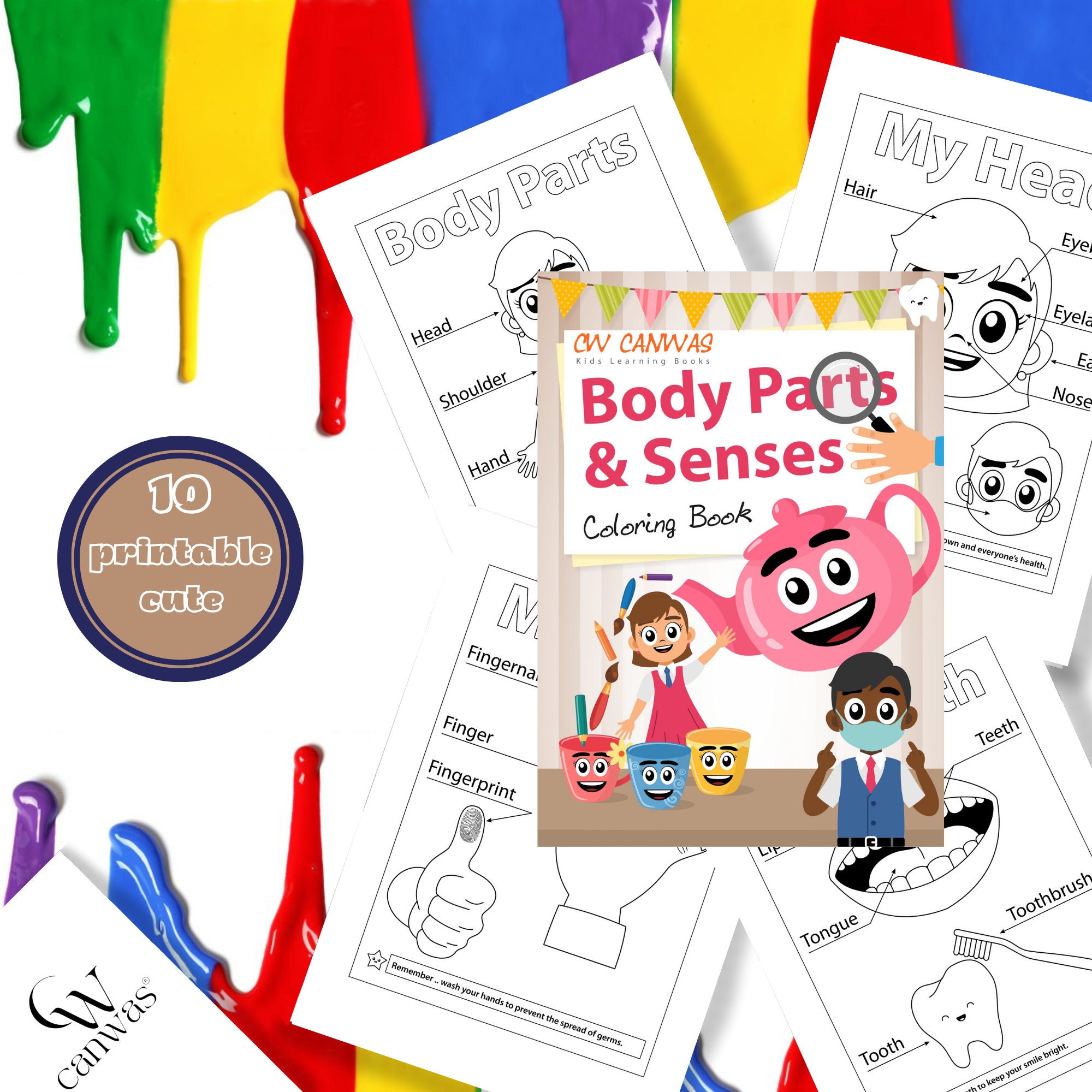 Printable Body Parts Coloring Pages
