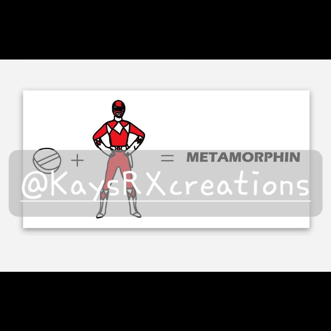 Funny Pharmacy "metamorphin" Sticker - Etsy