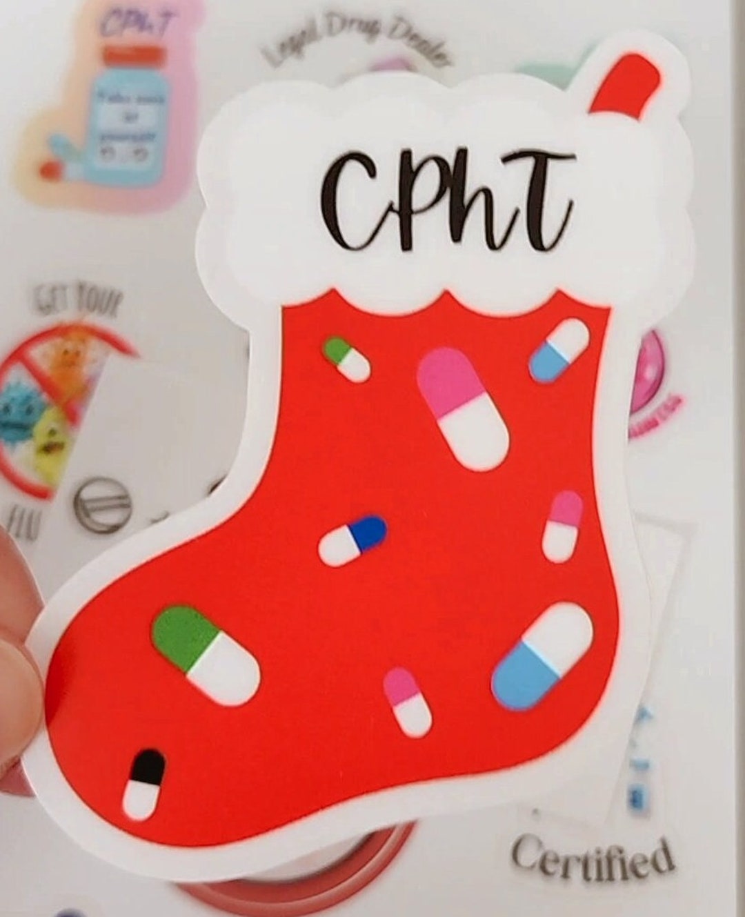 Cpht Stocking Sticker | Christmas Pharmacy Tech Gift - Etsy