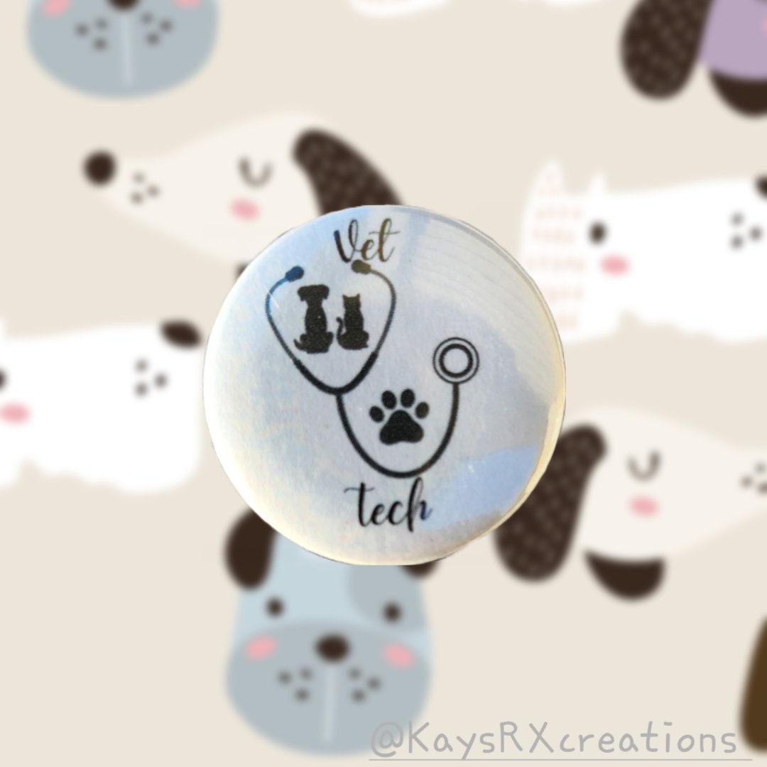 Vet Tech Button - Etsy