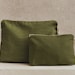 Minimal Olive Green Linen Wash Bag - Etsy