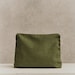 Minimal Olive Green Linen Wash Bag - Etsy