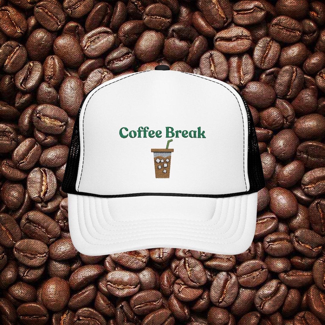 Coffee Break Trucker Hat | Iced Coffee Hat | Barista Hat | Coffee Lover ...