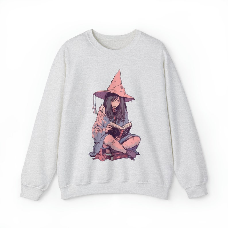 Little Witch Reading Sweater, Cute Gift for Reader Sweatshirt, Cold ...