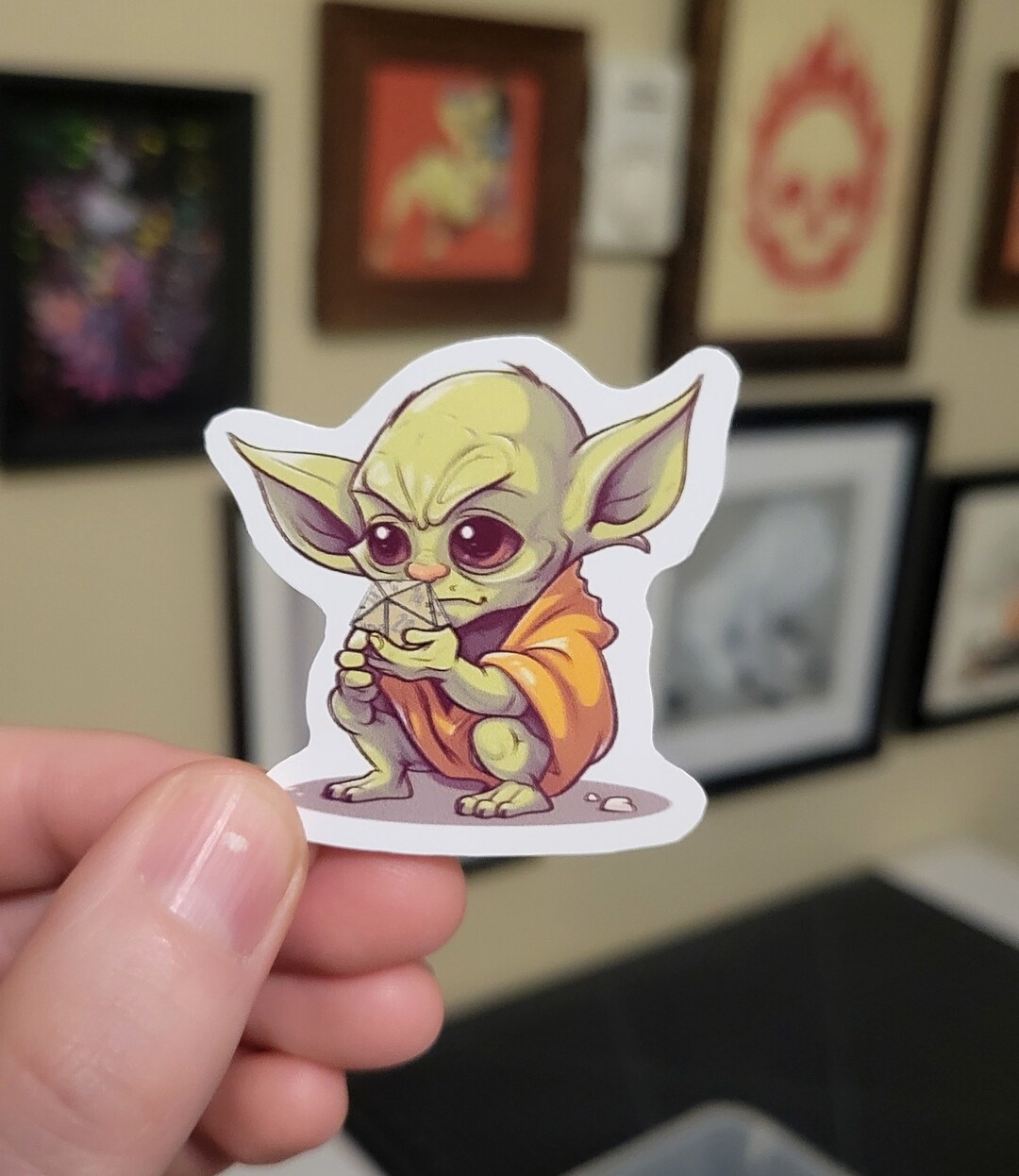 Cute Dice Goblin Sticker, Dnd Accessories, Dungeon Master Gift, Geeky ...
