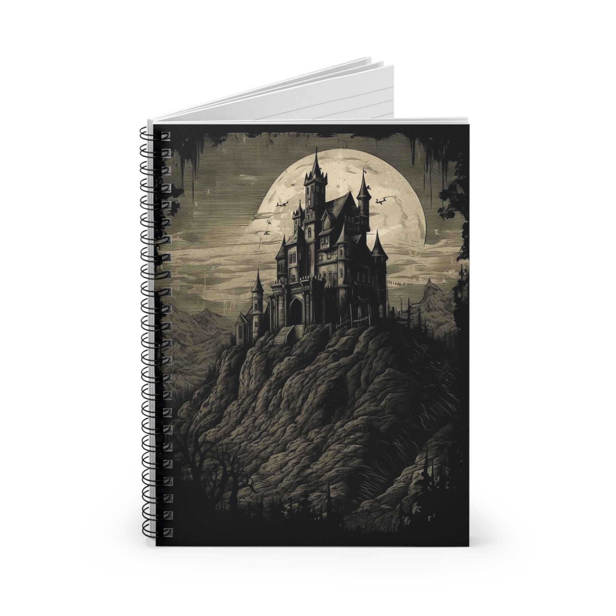 Draculas Castle Notebook, Lined Gothic Horror Literature Lover Journal ...