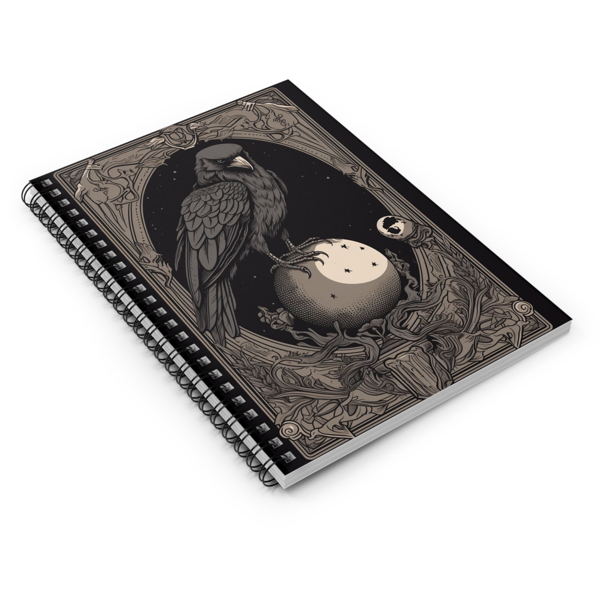 Edgar Allan Poe Notebook, Nevermore Poem Art, Lined Gothic Journal ...