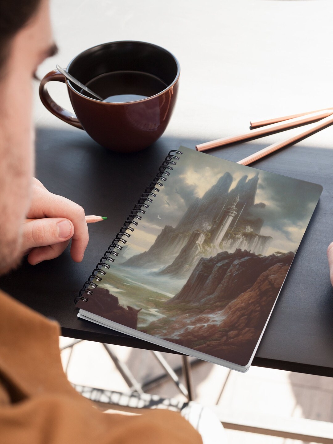 Lotr Inspired Art Journal, Dungeon Master Gift, the Two Towers Artwork ...