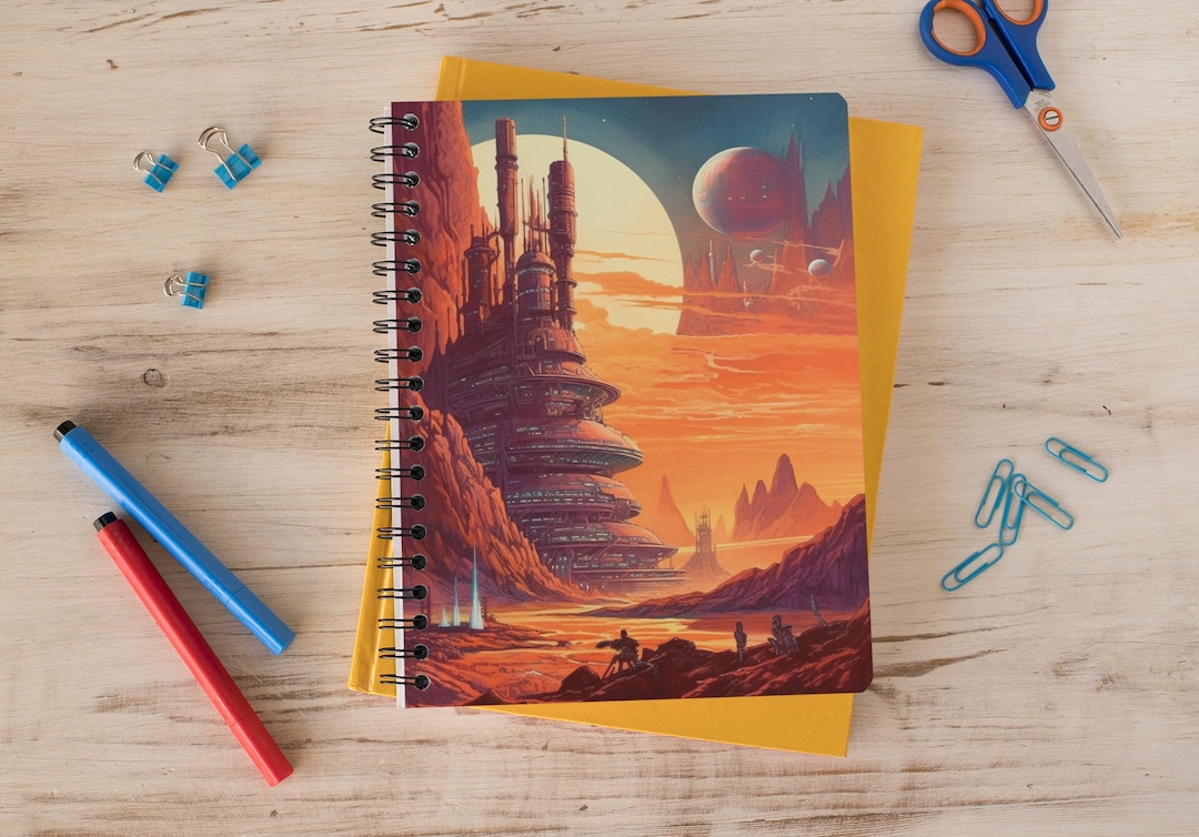 Dune Inspired Spiral Notebook, Frank Herbert Book, Dream Journal, Retro ...