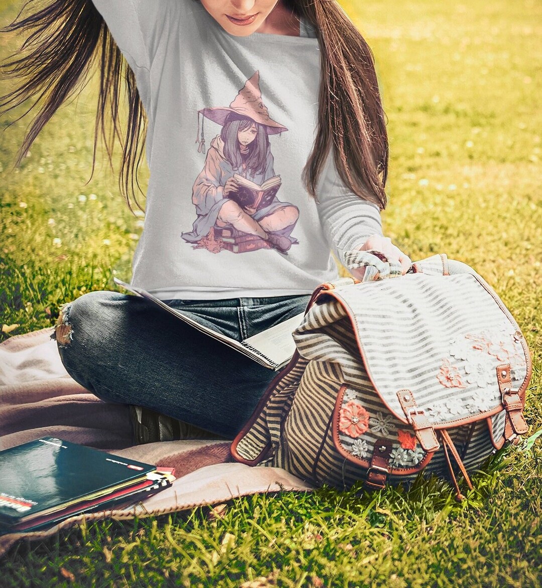 Little Witch Reading Sweater, Cute Gift for Reader Sweatshirt, Cold ...