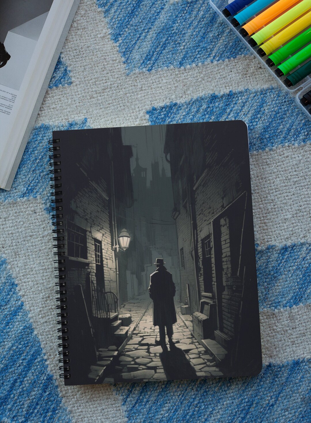Retro Detective Lined Journal, Mystery Thriller Writer Gift, Sin City ...