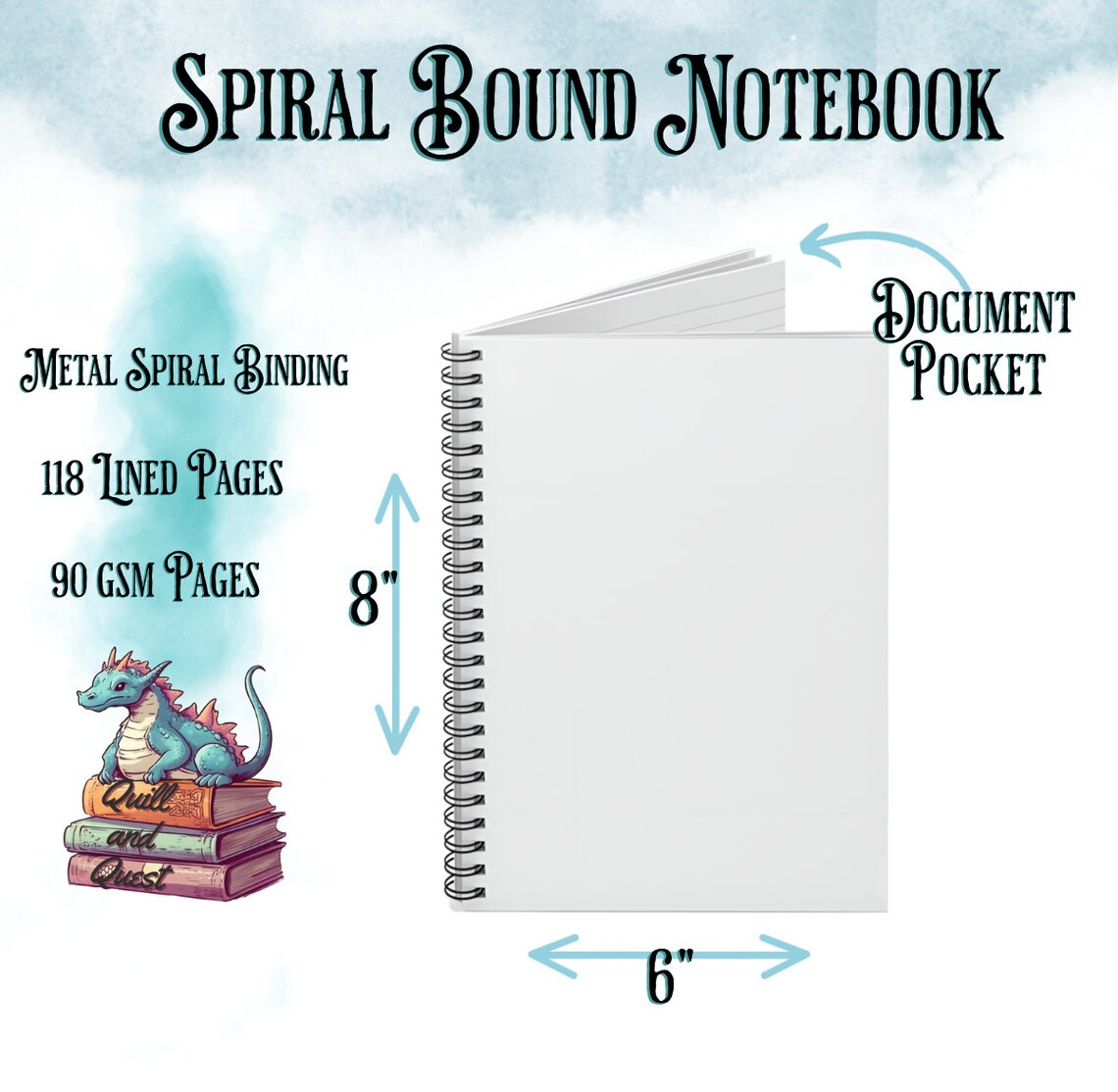 Retro Futuristic Journal, Lined Scifi World Builder Notebook, Spiral ...