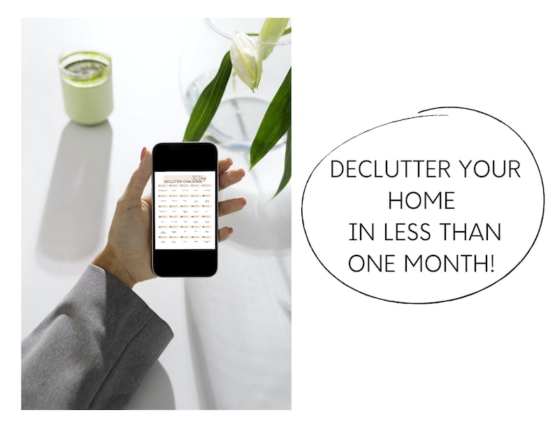 30 Day Declutter Challenge, Home Declutter Planner, Spring Clean, Declutter Checklist, Cleaning ...