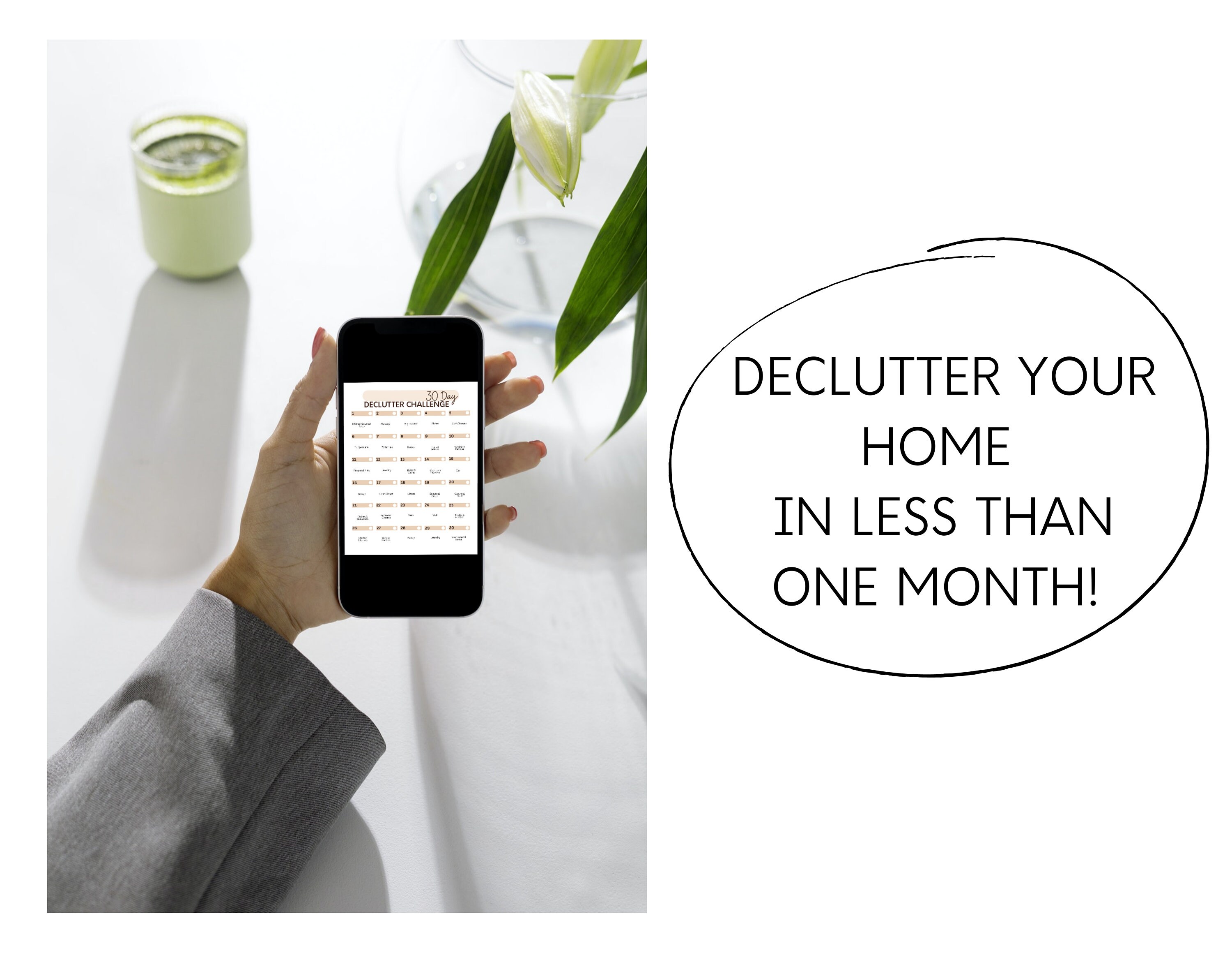 30 Day Declutter Challenge Home Declutter Planner Spring Clean Declutter Checklist Cleaning