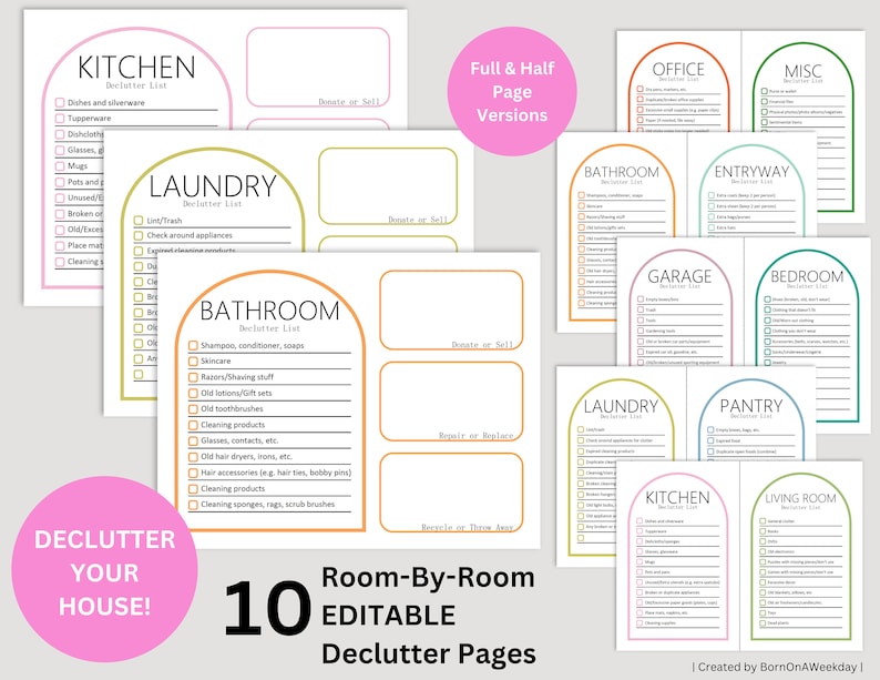 ADHD Decluttering Bundle: 30-day Challenge, Checklists (digital ...