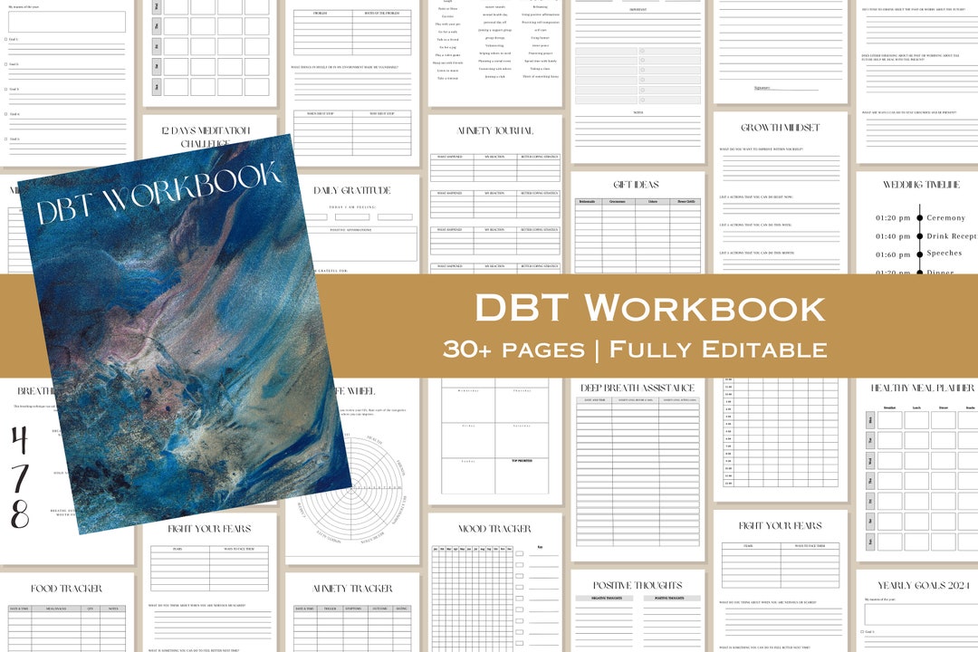 DBT Workbook Printable Dbt Skills Dbt Workboo Therapy - Etsy Australia