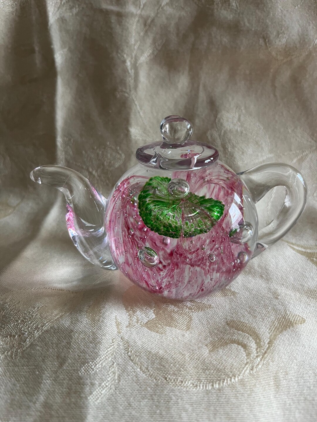 Vintage,art Glass Paperweight Teapot (item#443) - Etsy