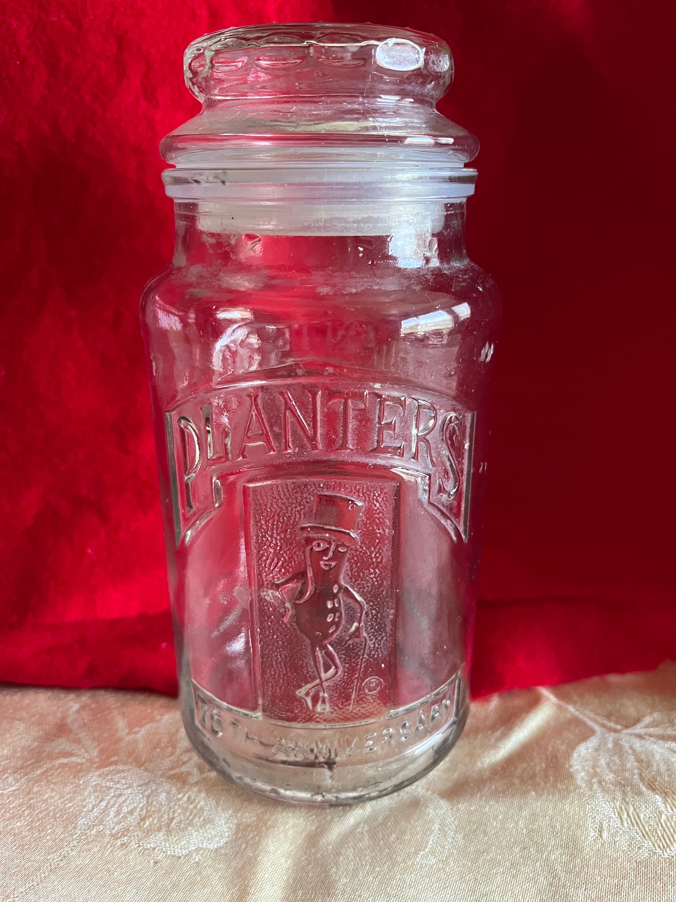 Vintage Collectible Mr. Peanut Glass Jar 75th Anniversary(item250) - Etsy