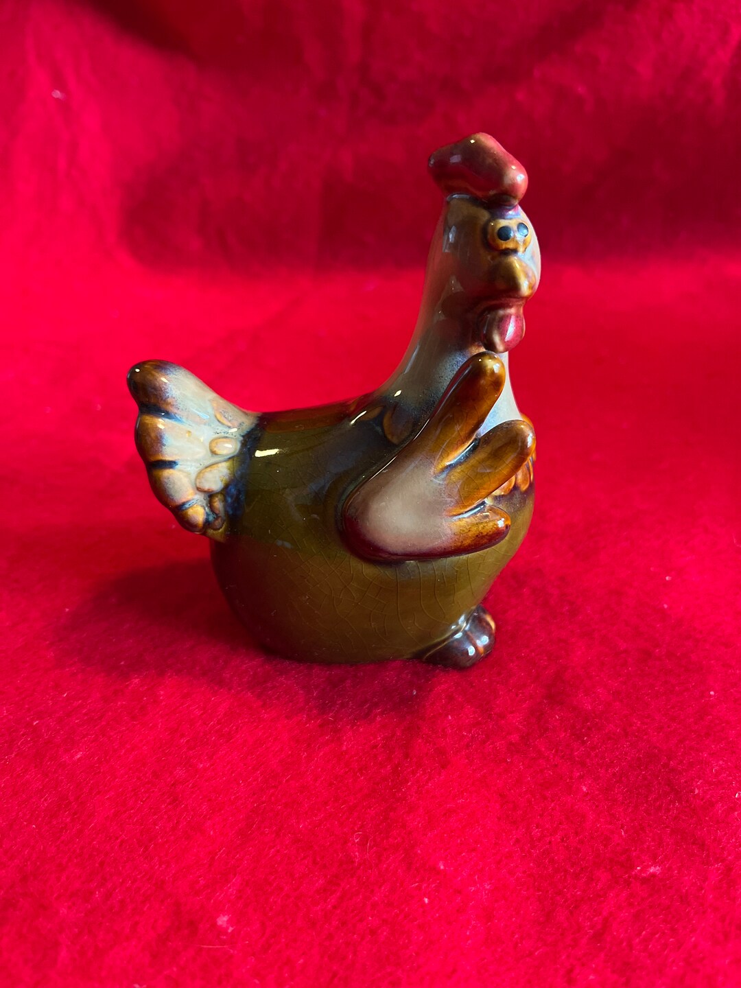 Vintage, Ceramic Chicken, Look of Amazementitem187 - Etsy