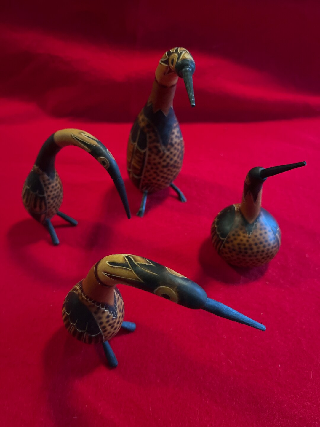 Hand Painted,etched and Carved Gourds, Set of Four (item#154) - Etsy