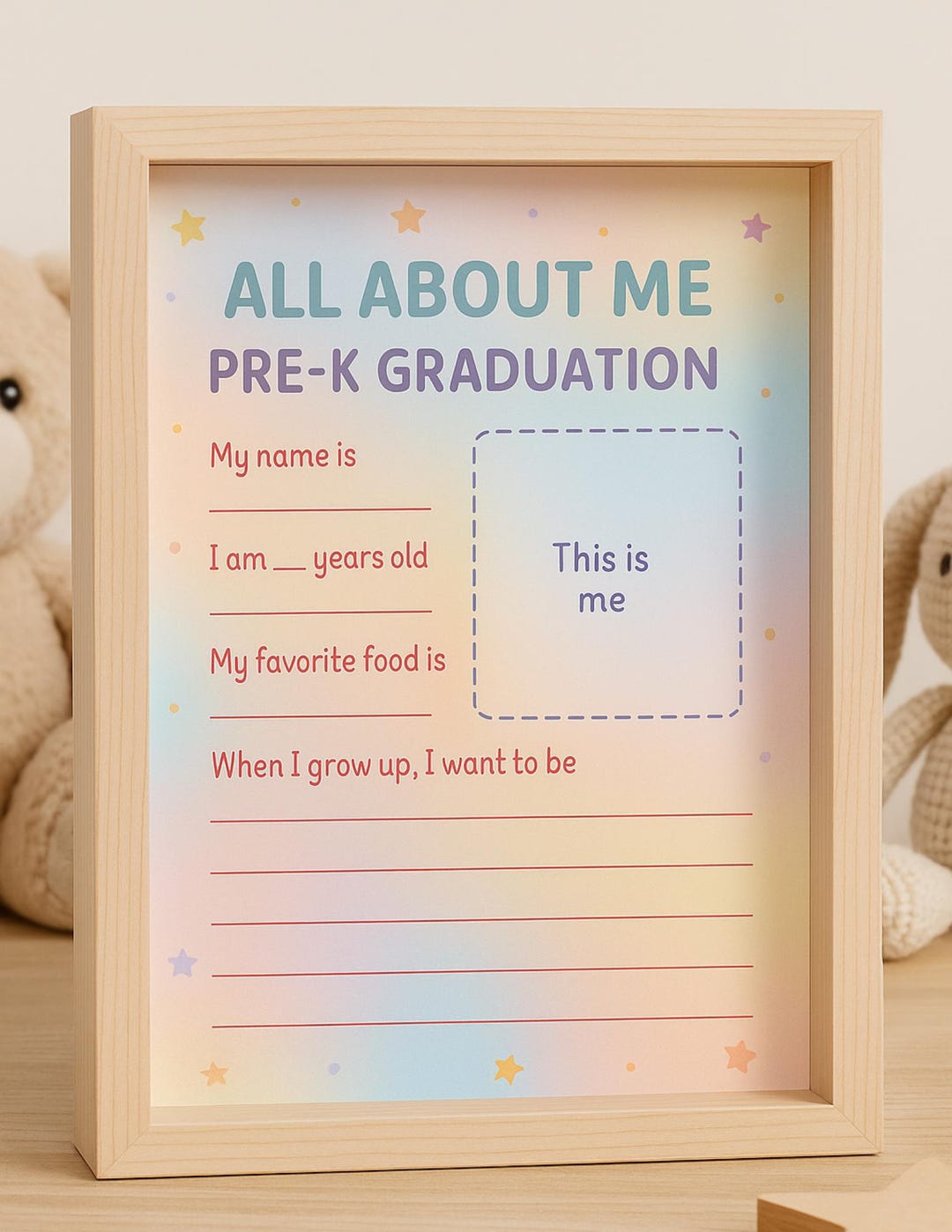 Printable Pre-k Graduation Worksheets | All About Me Certificate ...