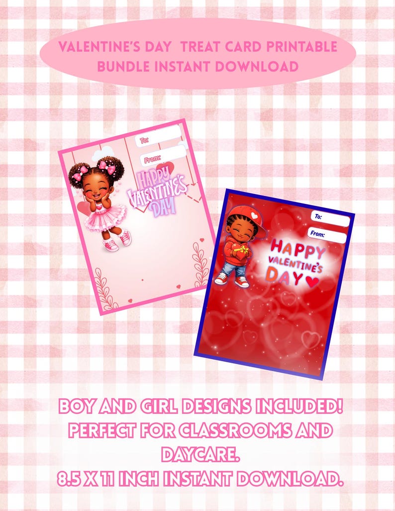 Valentine Treat Card Printable Bundle for Kids - Etsy