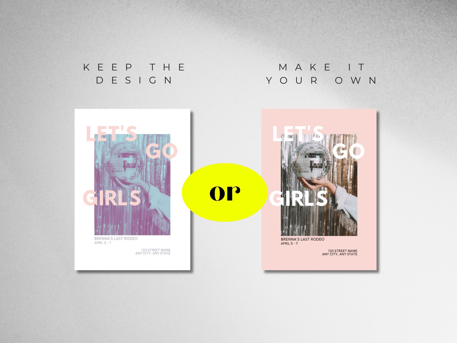 Disco Cowgirl Bachelorette Party Lite Itinerary Kit | Editable Template ...