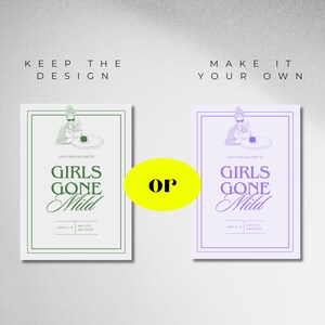 Editable Bachelorette Party Itinerary Kit | Girls Gone Mild Spa Theme ...