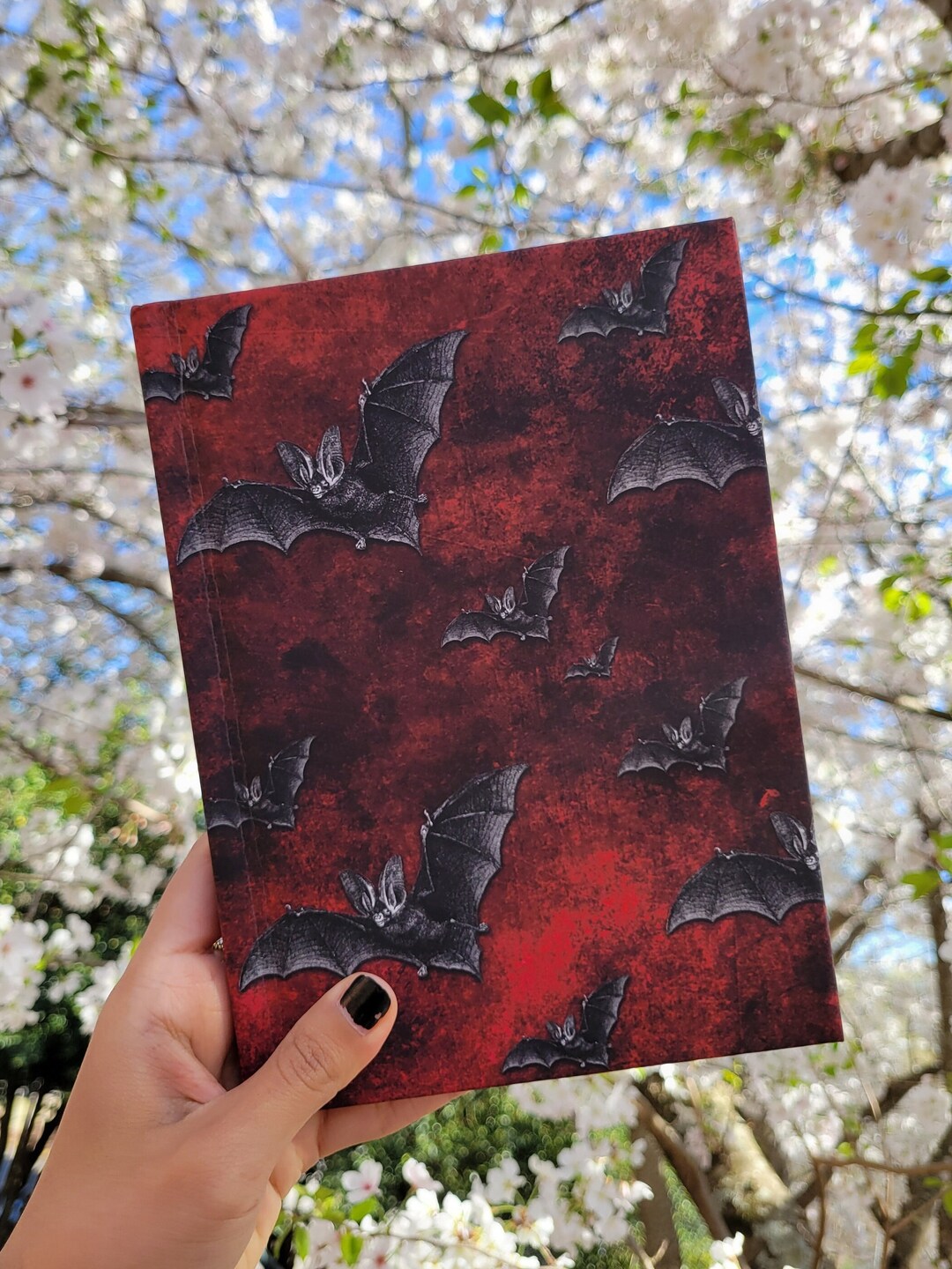 Gothic Bats Journal Lined Gothic Notebook Hardcover Emo Aesthetic Dark ...