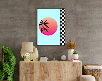 Retro Cyberpunk Vaporwave Liminal Space Poster Wherever & - Etsy