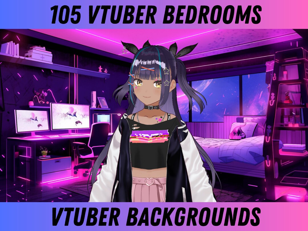 105 Vtuber Bedroom Backgrounds, Vtuber Backdrop, Stream Background, Zoom Background, Twitch ...