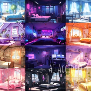 105 Vtuber Bedroom Backgrounds, Vtuber Backdrop, Stream Background ...