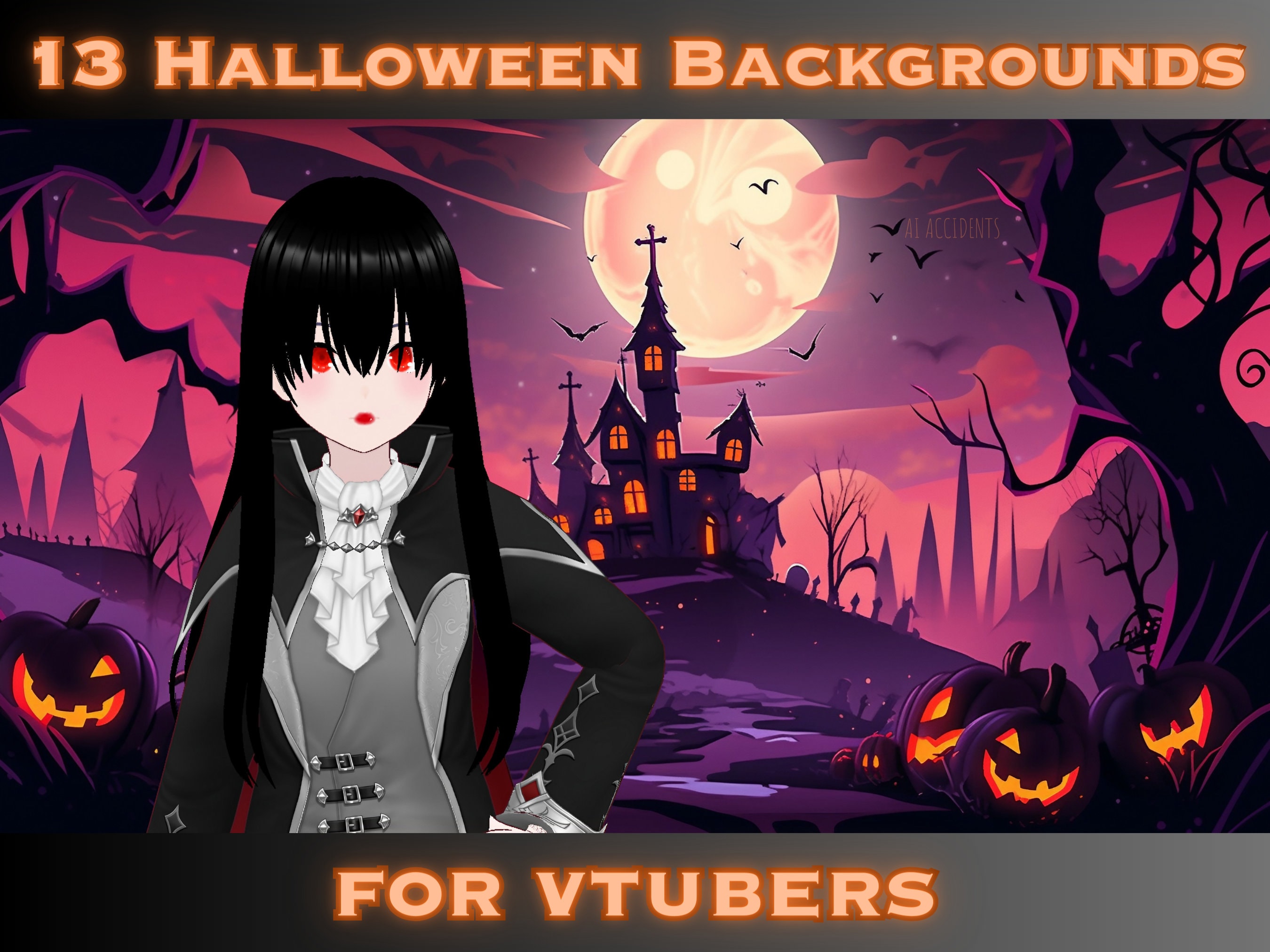 13 Vtuber Halloween Backgrounds, Vtuber Backdrop, Stream Background ...