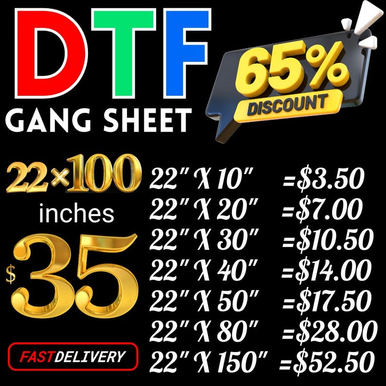 DTF Gang Sheet Transfer, Custom DTF Print, DTF Print Design, Custom ...