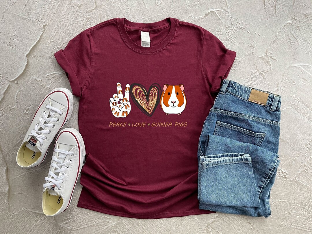 Peace Love Guinea Pigs Shirt, Guinea Pigs Shirt, Guinea Pigs Mom Shirt ...
