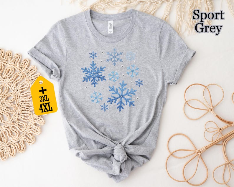 Cute Snowflake Christmas Shirt, Pink Christmas Shirt Women, Winter ...