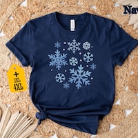 Womens Snowflake Shirt- 4 Colors -grunge Snowflake Christmas Shirt ...