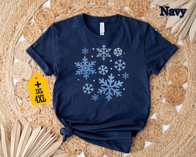 Cute Snowflake Christmas Shirt, Pink Christmas Shirt Women, Winter ...