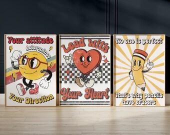 Retro Classroom Inspiring Printable Wall Art, Teacher Value Poster ...