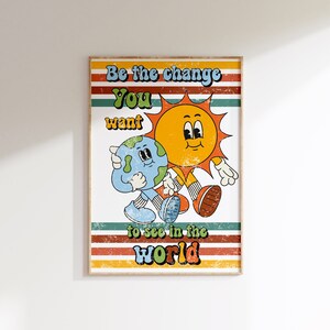 Retro Classroom Inspiring Printable Wall Art, Teacher Value Poster ...