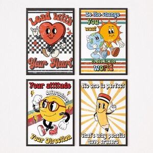 Retro Classroom Inspiring Printable Wall Art, Teacher Value Poster ...
