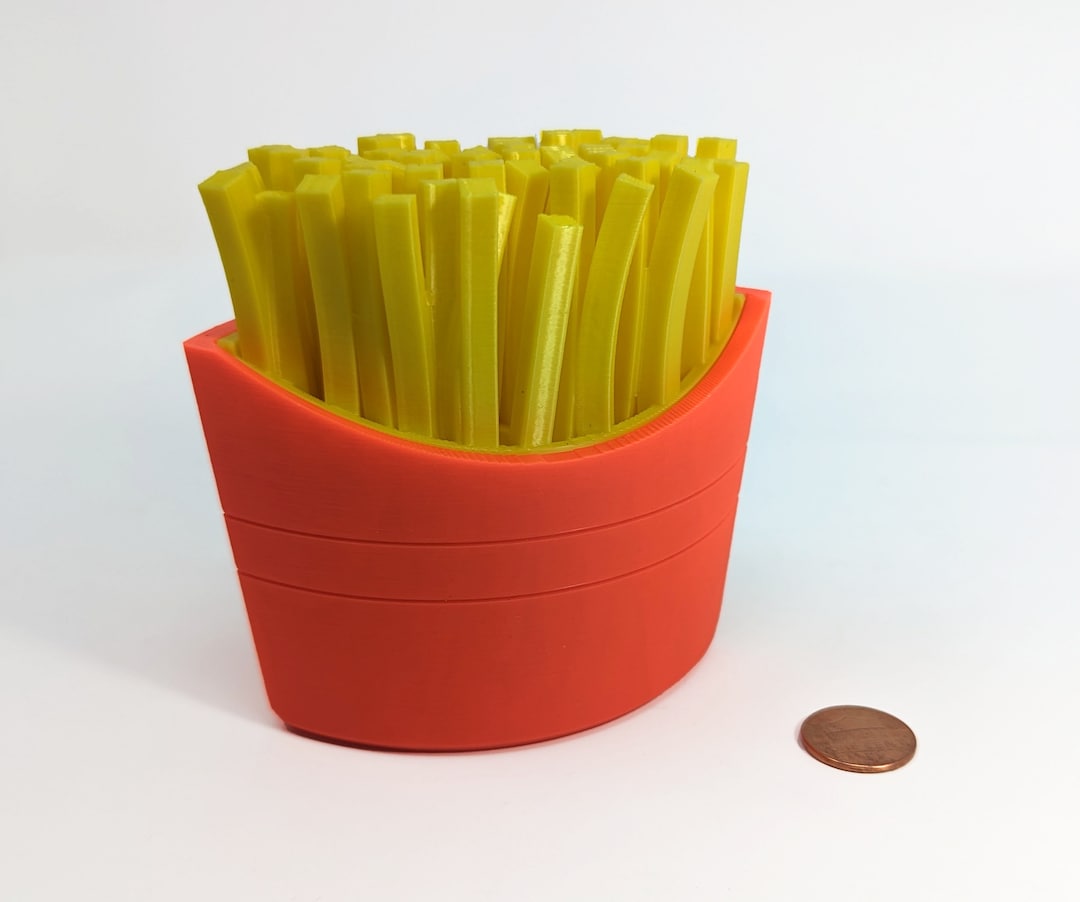 Tasty 3D Printed French Fry Box With Magnetic Lid Fun Decor or Storage ...
