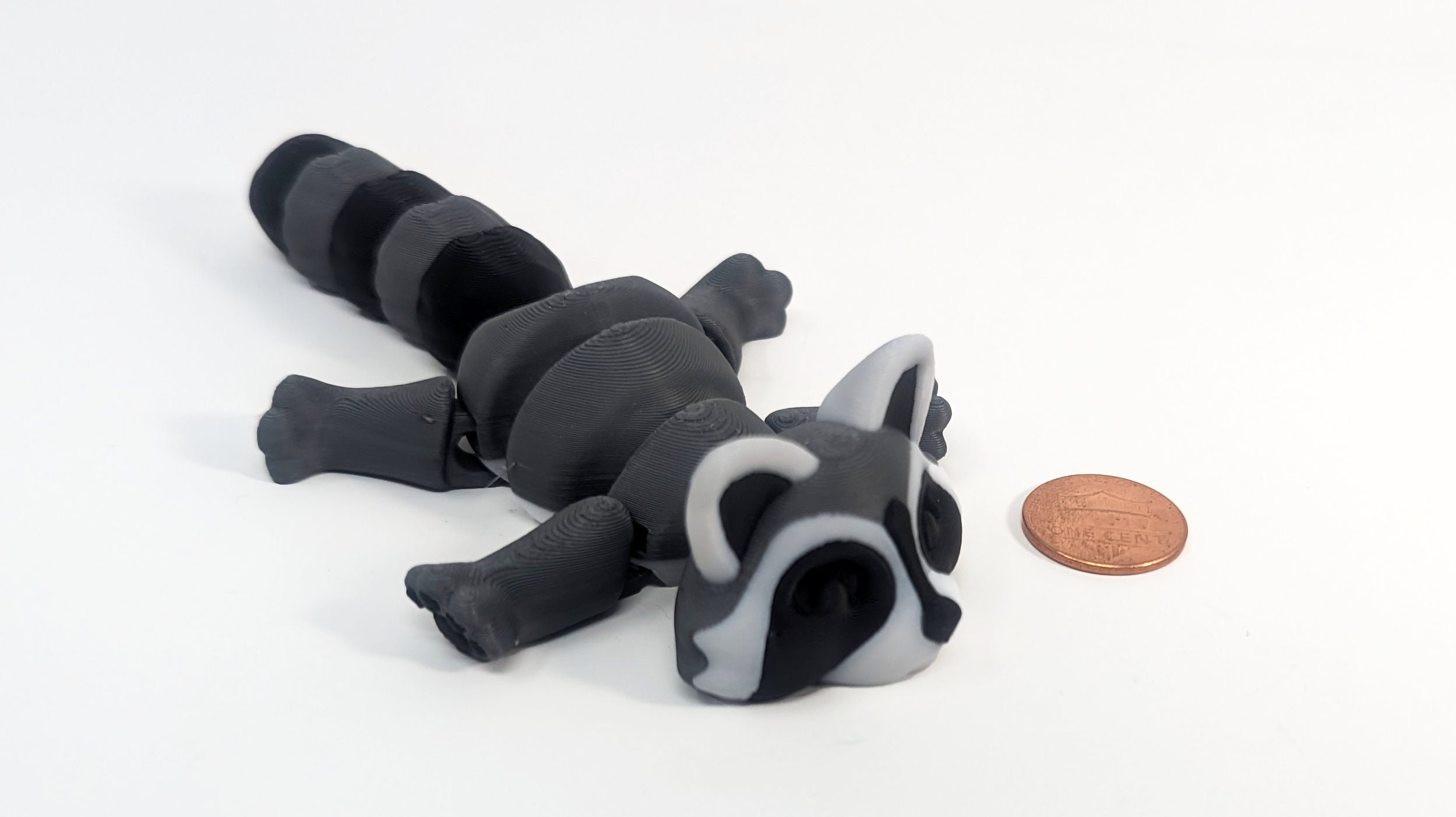 Adorable 3D Printed Raccoon and Trash Can Set - Etsy