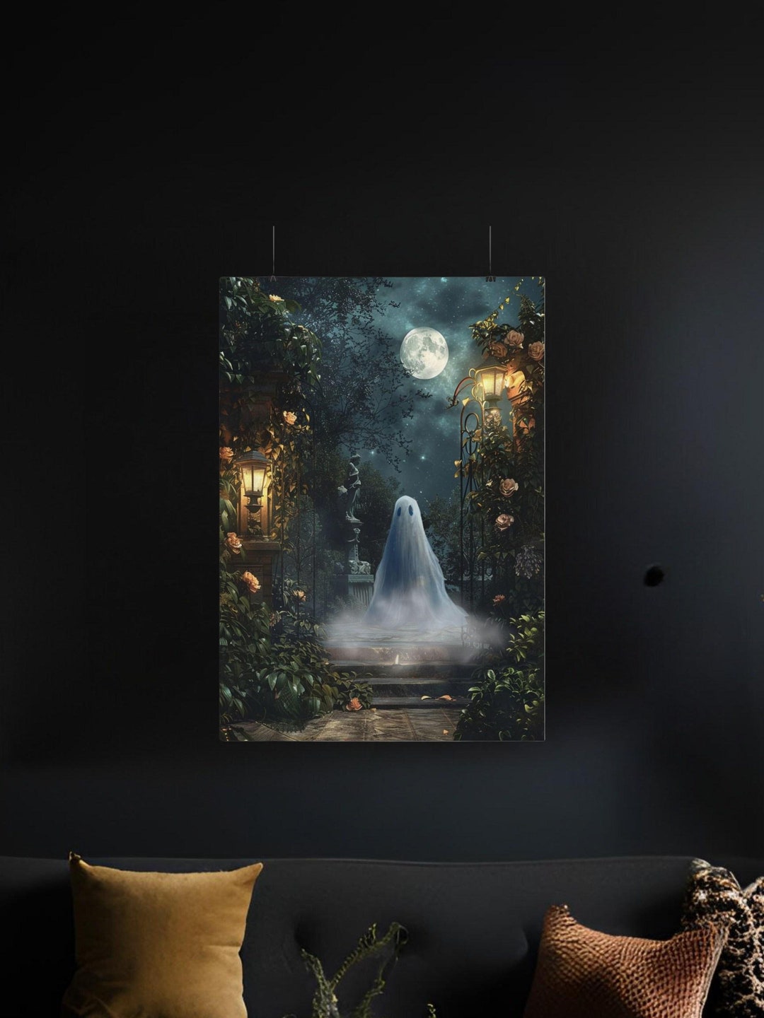 Cute Halloween Ghost Poster | Vintage Ghost Poster | Spooky Season ...