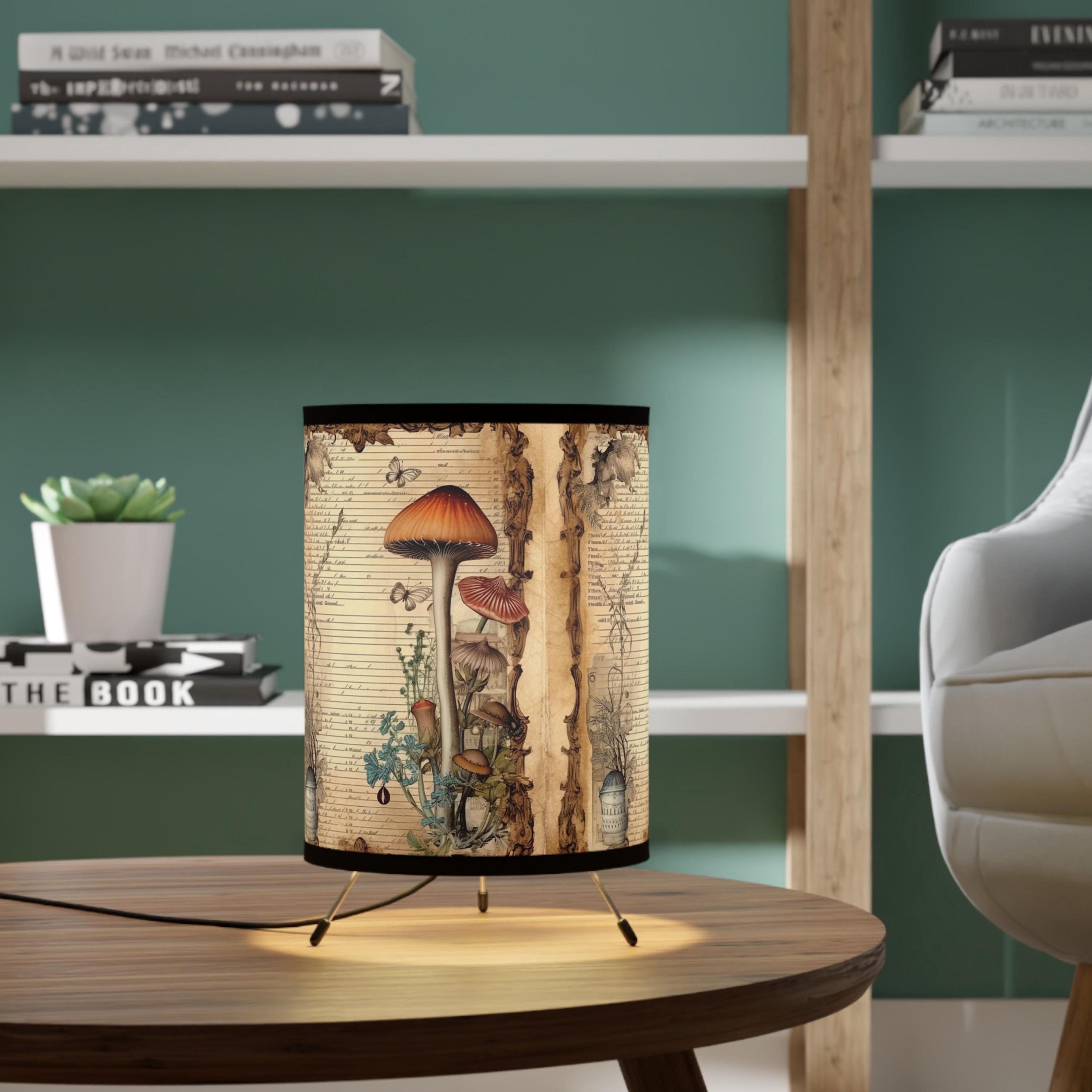 Tripod Table Lamp | Mushroom Lamp | Whimsical Journal Page Design ...