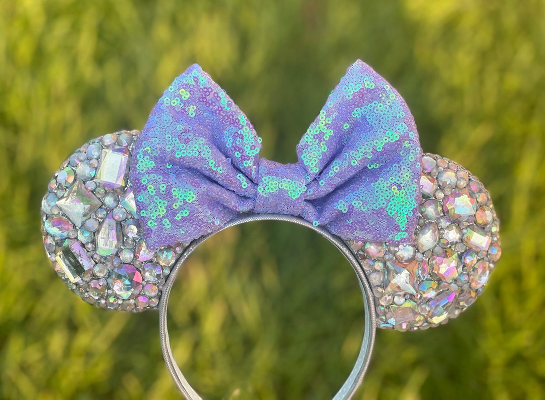 Iridescent Rhinestone Mouse Ears - Etsy