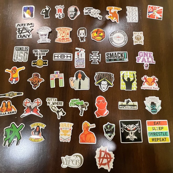 Wwe Wrestling Stickers - Etsy