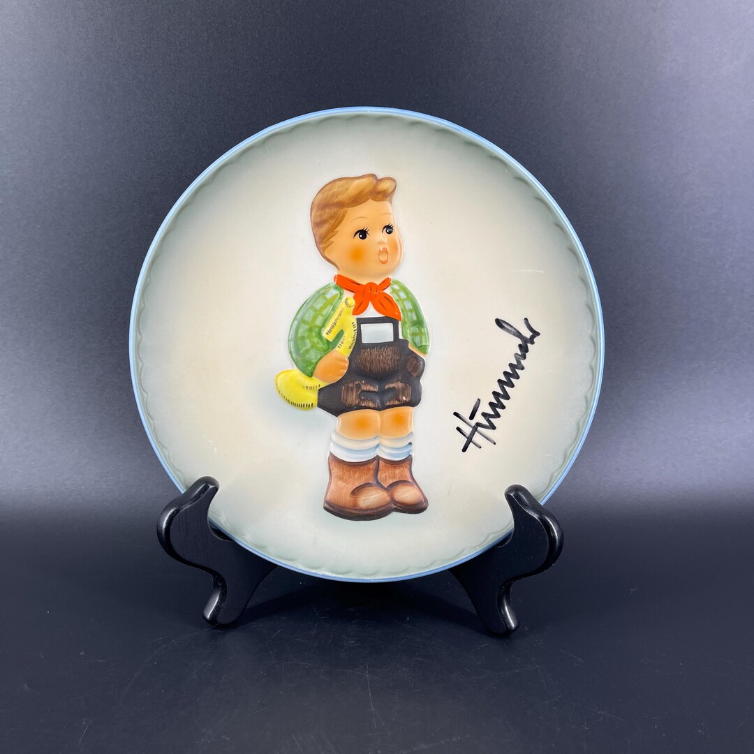 Rare Signed Hummel "hark the Harold" 1st Annual Statuette Plate Schmid ...